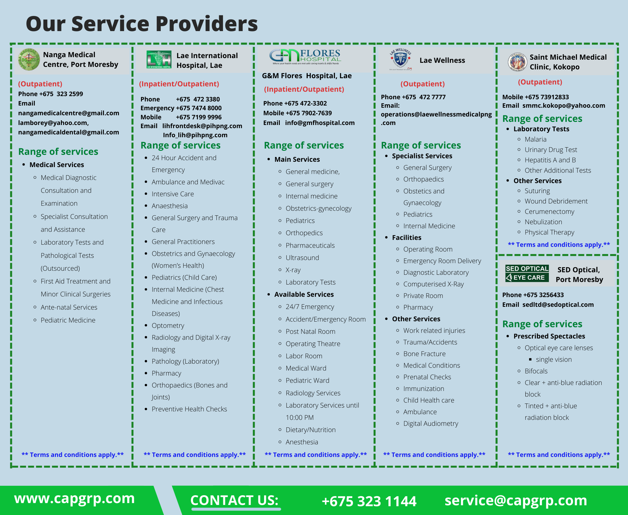 CIG Medical Service Providers - Capital Insurance Group